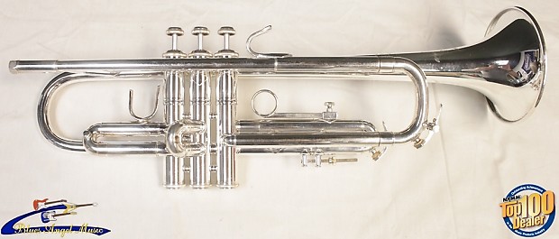 Bach Omega Silver-Plated Trumpet w/HSC, USA Made, Serviced & | Reverb