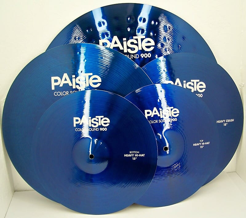 Paiste Color Sound 900 Blue 5 Piece "MEGA" Cymbal | Reverb
