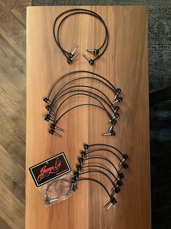 George L Patch Cables Black, Right Angle | Reverb