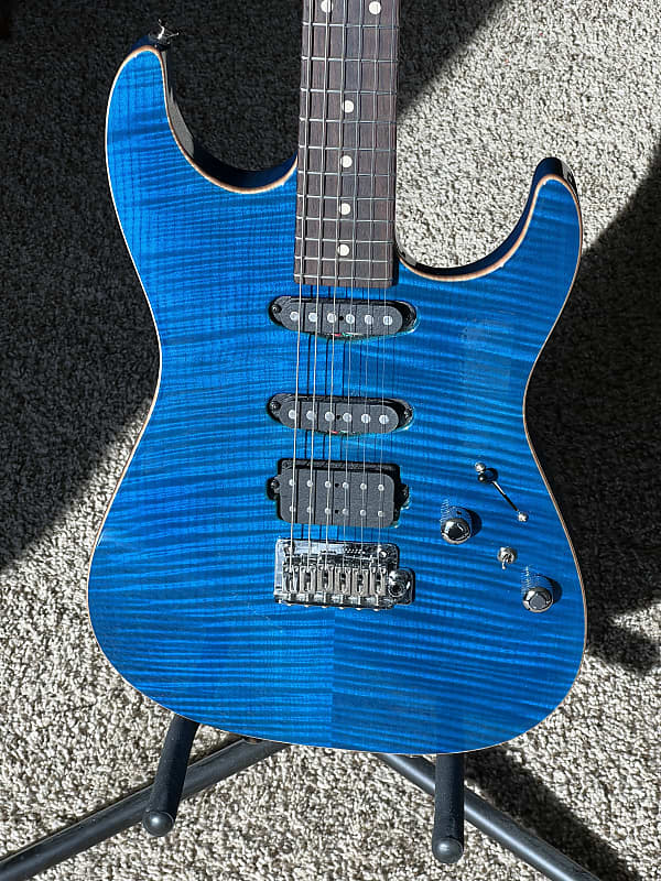 Tom Anderson Drop Top 2021 - Transparent Blue with Binding | Reverb