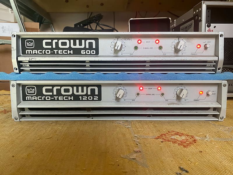 Crown MacroTech 600 & 1202 Silver | Reverb