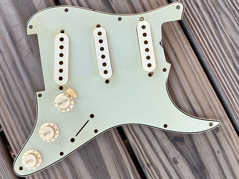 Vintage 1963 Fender Stratocaster Pickguard, Shield, Knobs, | Reverb