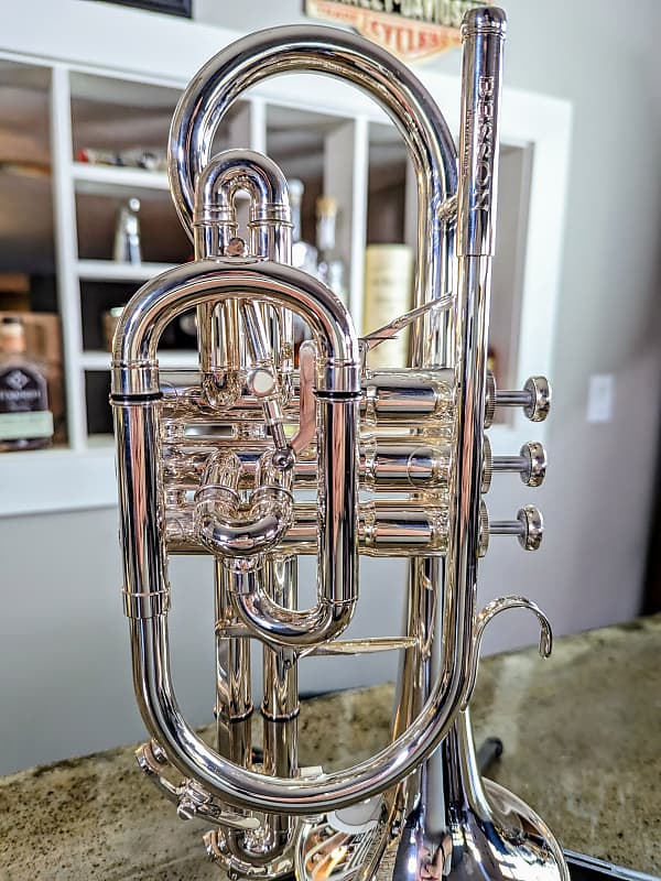 Besson BE928 Sovereign Series Bb Cornet Silver with case | Reverb