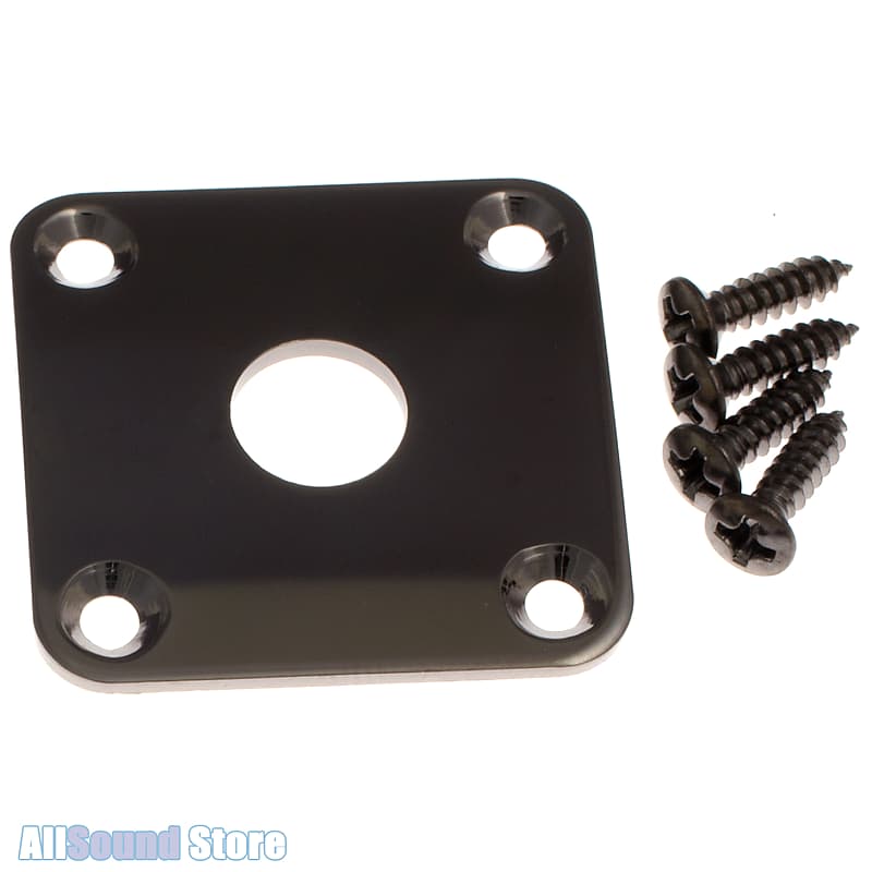GOTOH JCB-4 Square Curved Jack Plate for Gibson - Cosmo Black | Reverb