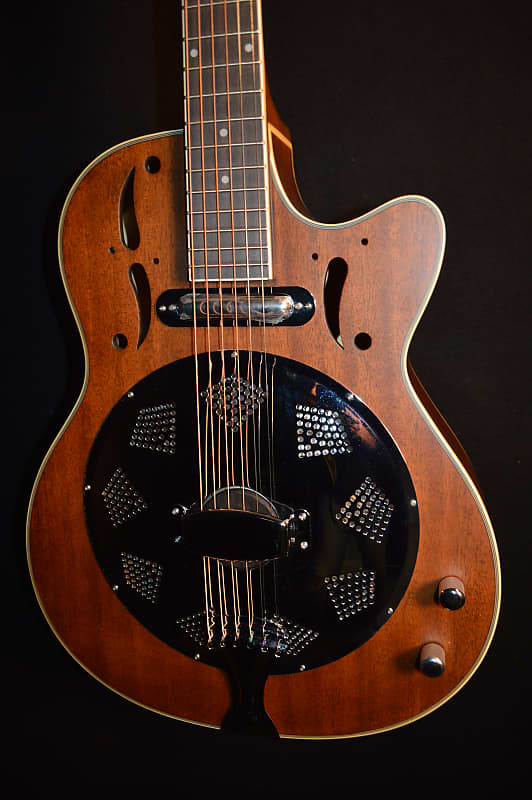 Dean Resonator Cutaway Satin Natural Acoustic Electric Guitar | Reverb