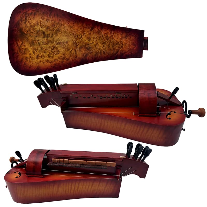 Hand Made 6 strings 24 keys Hurdy Gurdy,Pretty bird's eye | Reverb