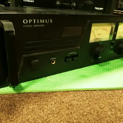 Optimus MPA-250 Stereo Amplifier 1990s Black | Reverb