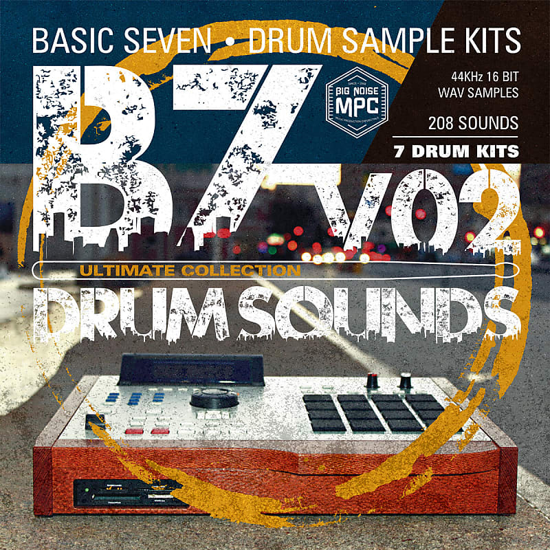 Basic Seven Hip-Hop Drum Sounds v.02 WAV Files | USB Flash | Reverb