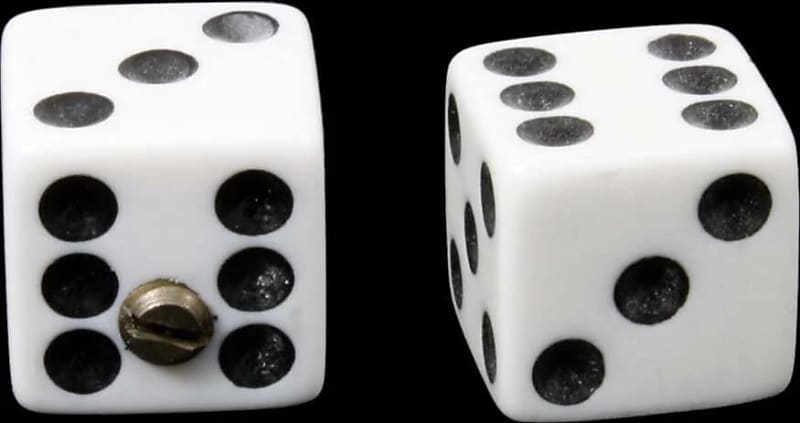PK-3250 Set of 2 Unmatched Dice KnobsWhite | Reverb
