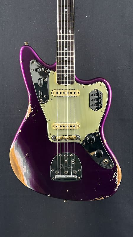 Fender Custom Shop Heavy Relic '65 Jaguar in Purple Metallic | Reverb