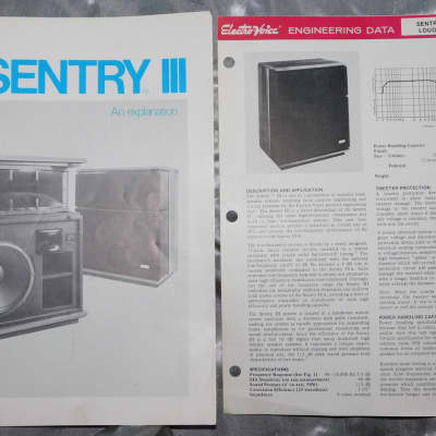 Electro-Voice Sentry III large vintage speakers with manual | Reverb