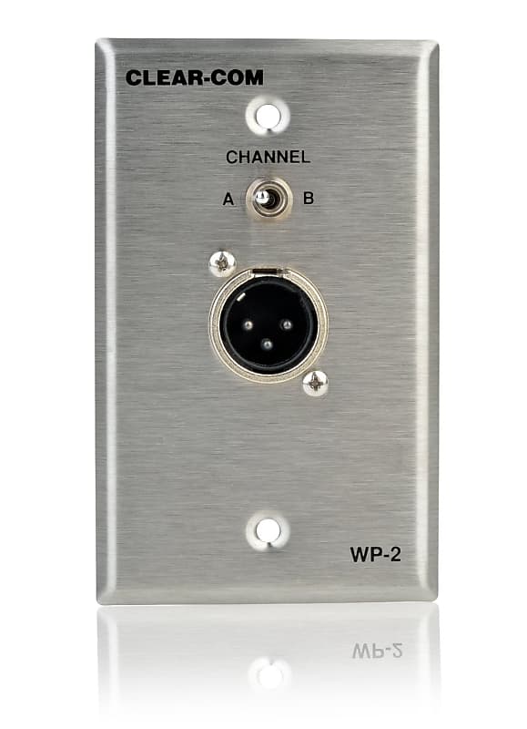 (Mint) Clear-Com WP2-CLEAR-COM 2-Channel Wall Plate with XLR | Reverb