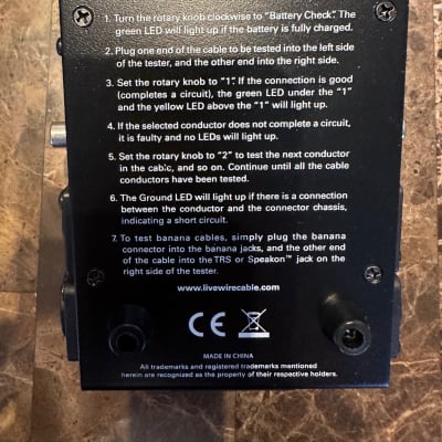 Live Wire Solutions Cable Tester lwsct | Reverb