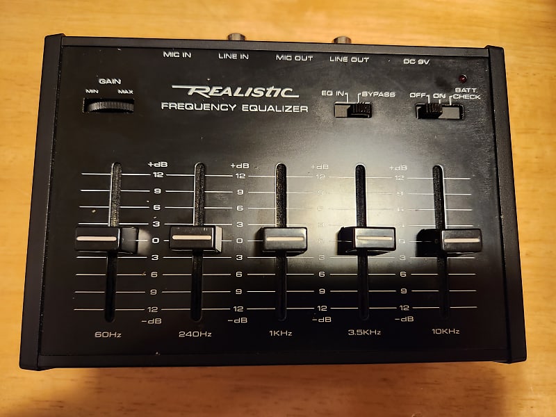 Vintage Realistic (Radio Shack) 5-band Mono EQ Equalizer | Reverb