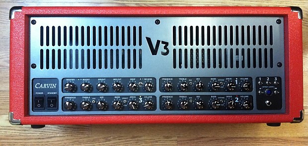 Carvin V3 head guitar tube amplifier 100 watts red/orange | Reverb