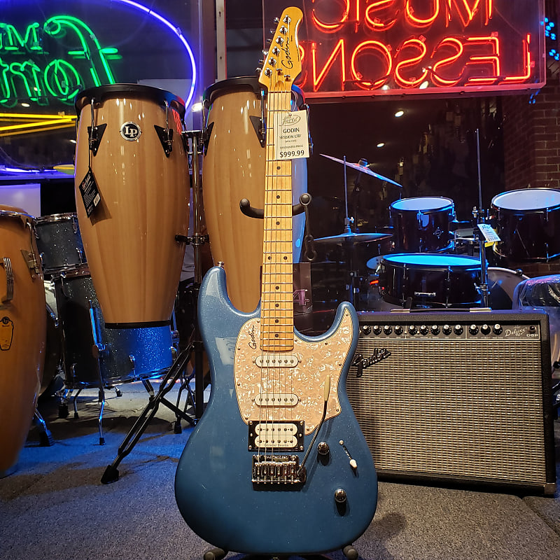 Godin Session HT Deset Blue *New-Old-Stock* | Reverb