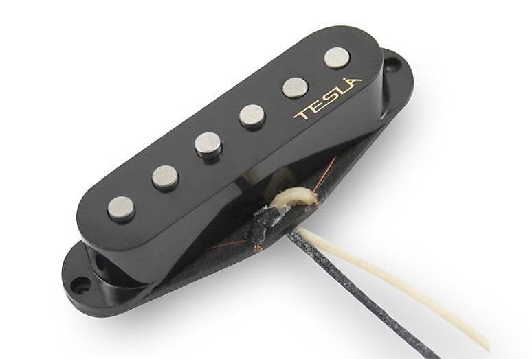 Tesla VR-1 Single Coil Guitar Pickup. Middle. Black. Made in | Reverb