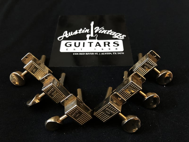 Grover NOS Slimline Slotted Headstock Tuners Gold | Reverb