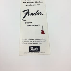 Fender Color Chart 1963 Case Candy Telecaster Stratocaster | Reverb