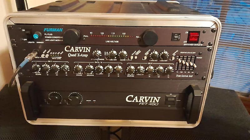 Carvin Quad X preamp,fet 450 power amp,Furman FL Plus Power | Reverb