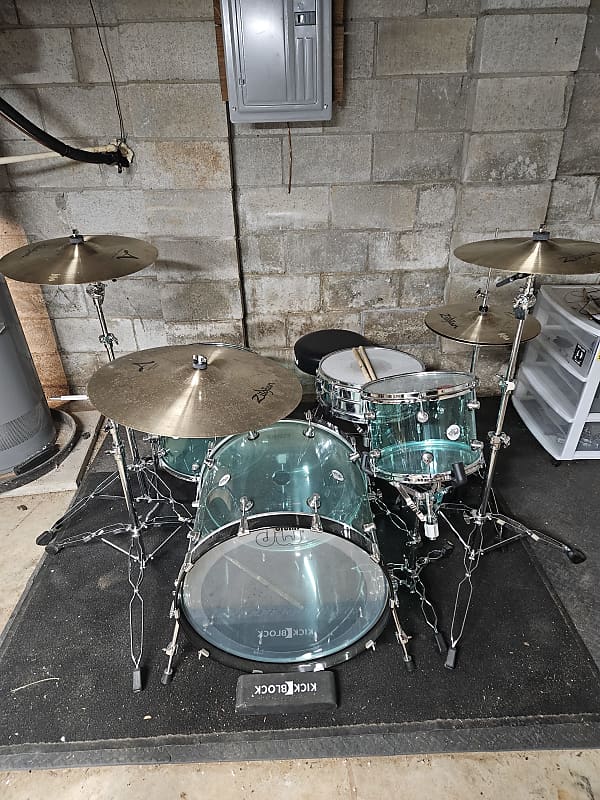 DW Acrylic Drum Kit w/ Cymbals, Hardware, and Supraphonic | Reverb