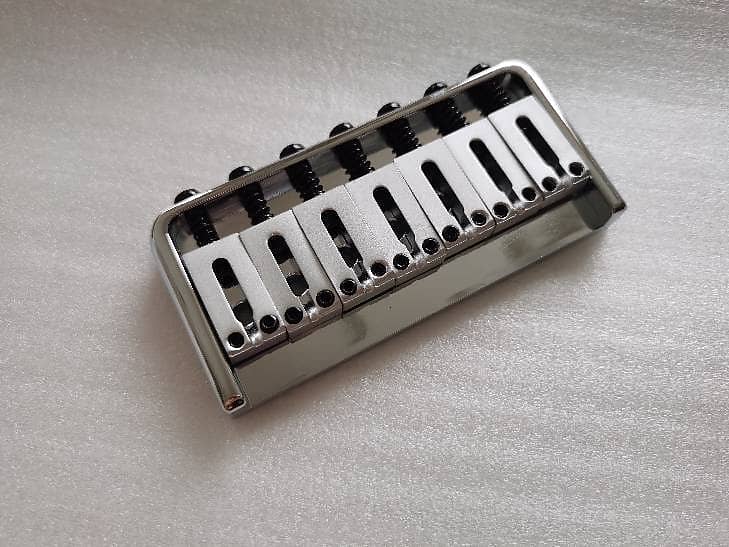 Chrome Hardtail Fixed 7 String Guitar Bridge | Reverb