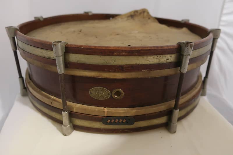 J.W. Pepper antique wooden snare drum 1910s | Reverb