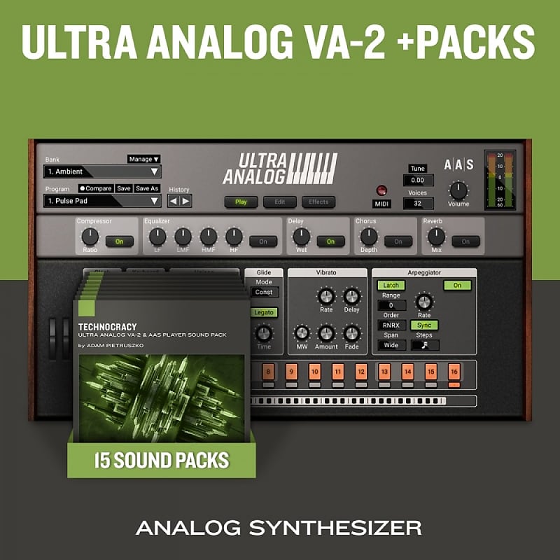 Applied Acoustics Systems Ultra Analog VA-3 Synthesizer + | Reverb