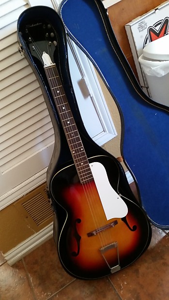 Beautiful Vintage Silvertone Acoustic Guitar Excellent | Reverb