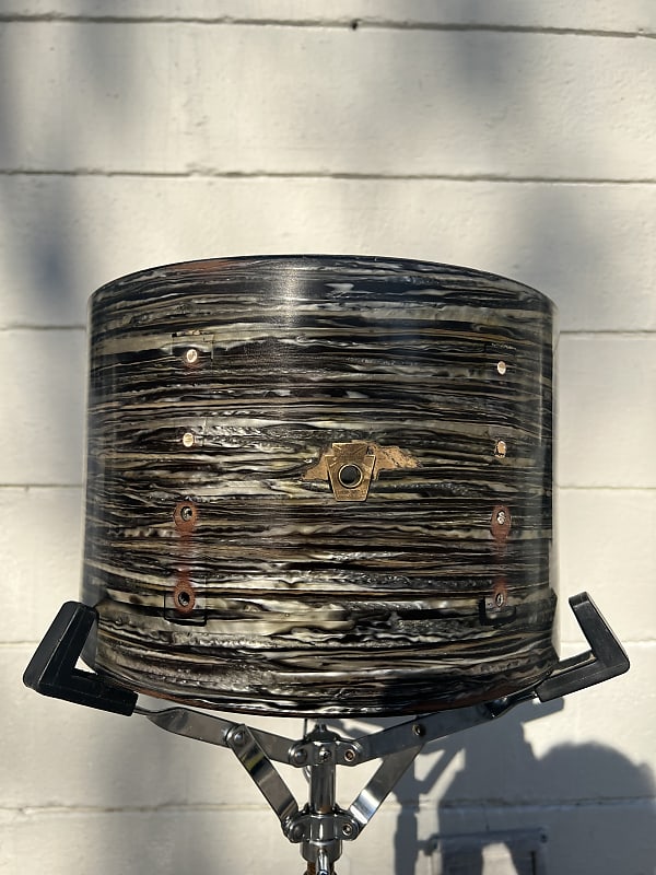 1964 Ludwig Black Oyster Pearl 13” Rack Tom Shell | Reverb