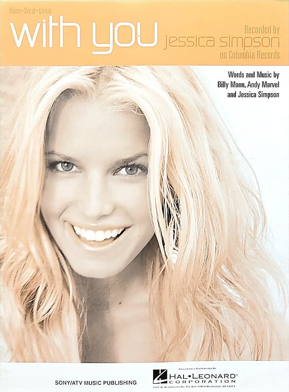 With You, by Jessica Simpson - Piano, Vocal, & Guitar Sheet | Reverb