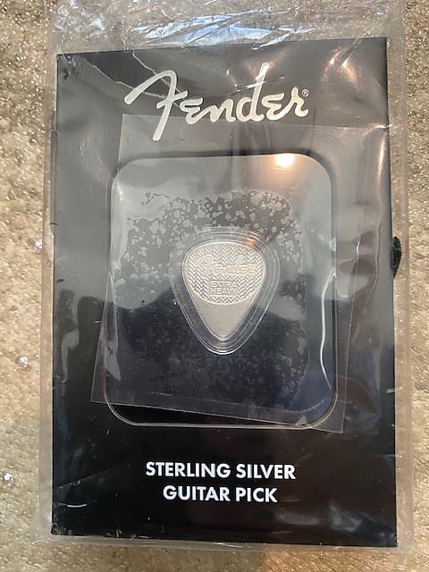 Fender Sterling Silver Guitar Pick 5G 2021 Silver | Reverb