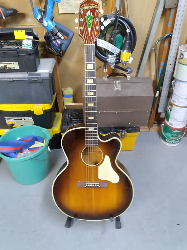 VINTAGE SILVERTONE HARMONY KAY CUTAWAY S-628 ACOUSTIC GUITAR | Reverb