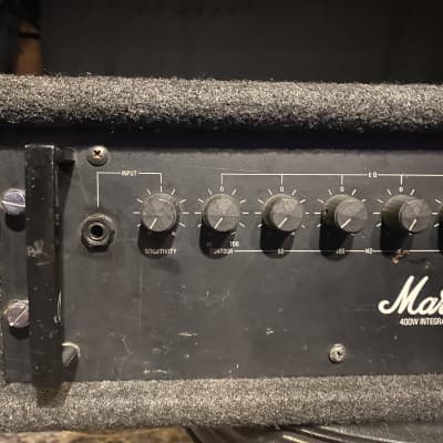 Vintage Marshall 3540 1980s Solid State Black Carpet Bass | Reverb