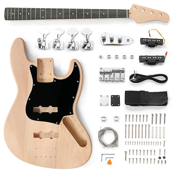 DIY 4 String Jazz Style Electric Bass Guitar Kit | Reverb