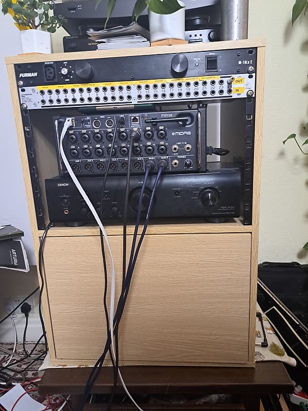 8u Wood Music Studio Rack Cabinet Cupboard Gear4music For | Reverb