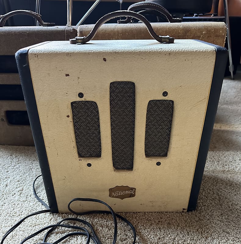 National Valco Amplifier 1950 - white and black | Reverb