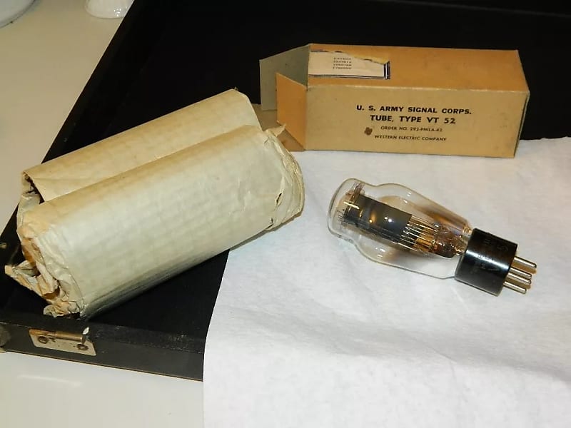 Vintage 1940's Western Electric VT-52 Tube Engraved Base "NOS | Reverb