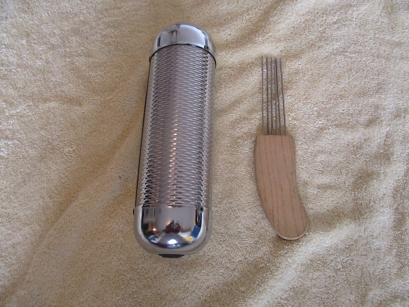 Latin Percussion Guiro Metal Percussion Inst4rument W/Scraper | Reverb