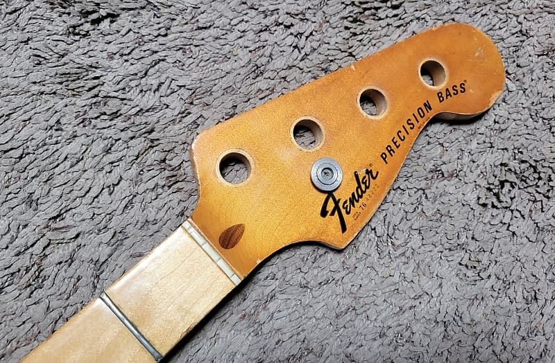Vintage 1976 Fender Precision Bass Neck *All Original* 1970s | Reverb