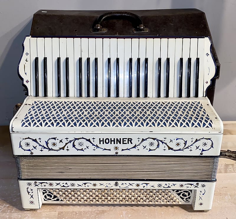 Hohner Vintage 1930's White Accordion Very Cool Original | Reverb