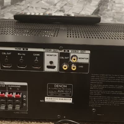 Denon Denon AVR-1513 5.1 Channel 3D Pass Through Home Theater | Reverb