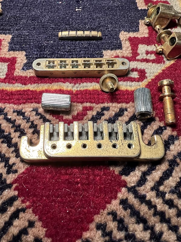 Gibson Fine tuning bridge tuners 1980 Gold | Reverb