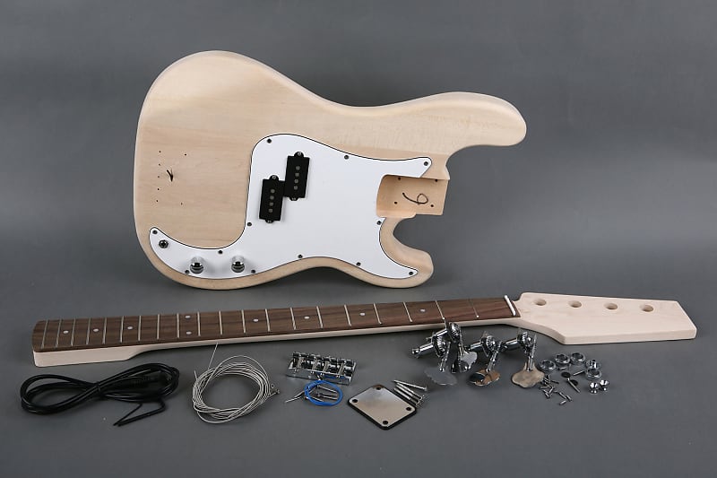 Unbranded P Bass Electric bass Guitar DIY KIT Unfinished | Reverb