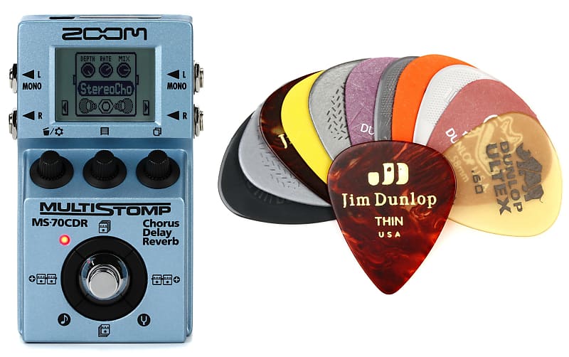 Zoom MS-70CDR MultiStomp Chorus / Delay / Reverb Pedal Bundle | Reverb