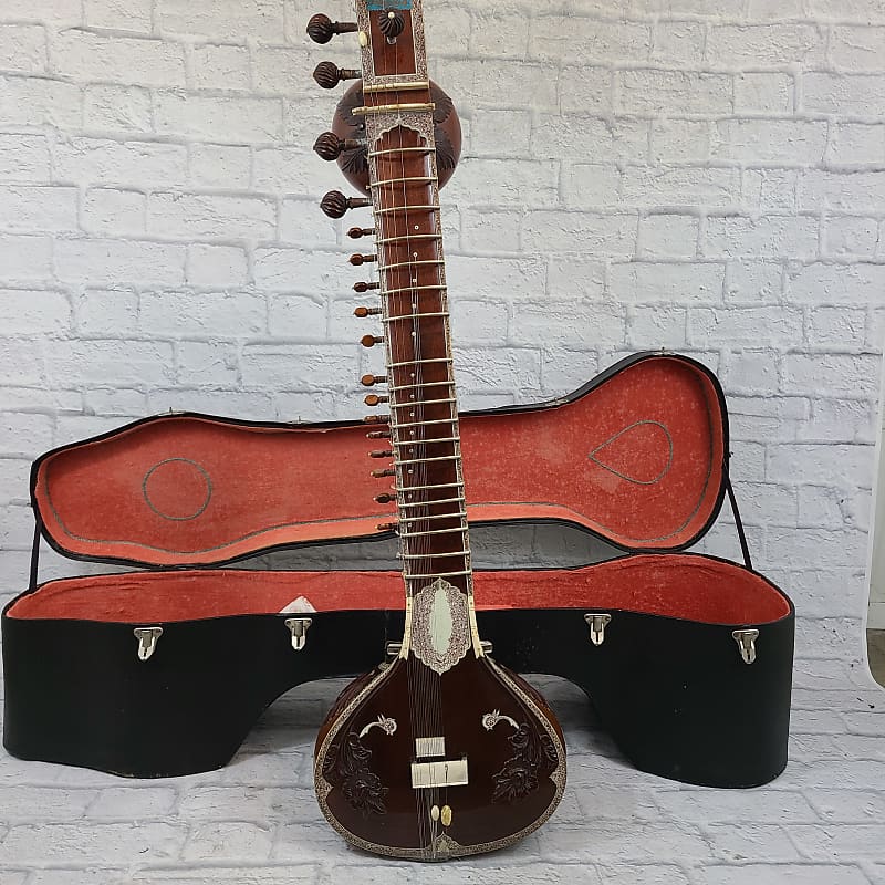 Pakrashi Sitar with Hard Case and Accessories | Reverb