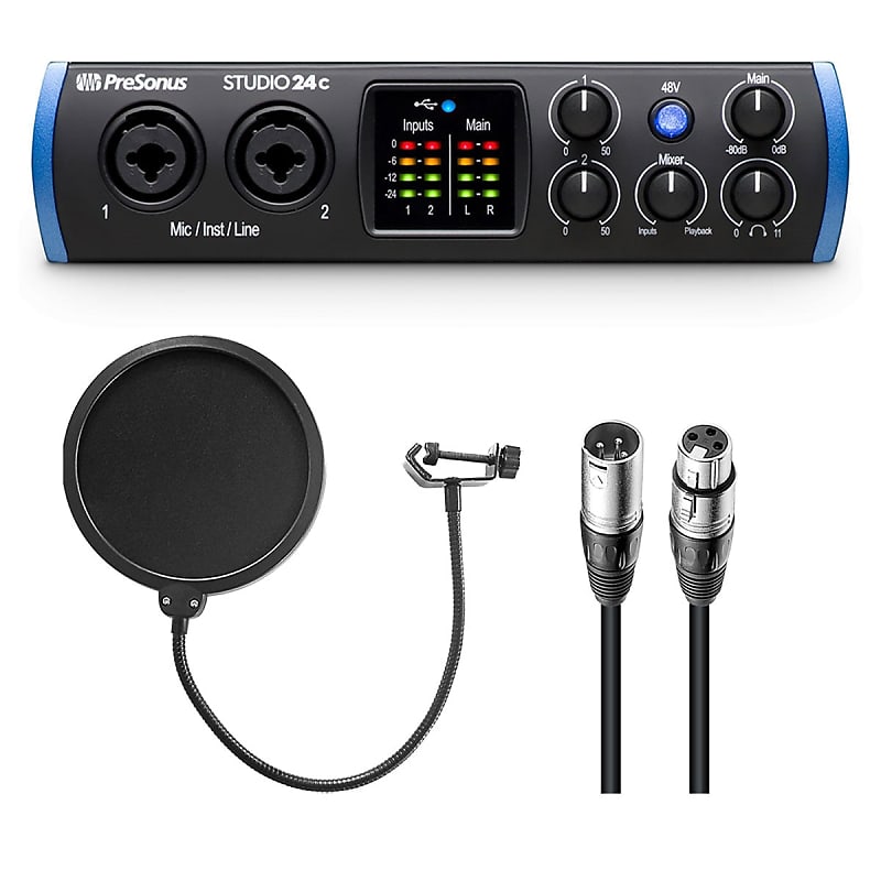 PreSonus Studio 24c 2x2 USB Type-C Audio/MIDI Interface w/ | Reverb