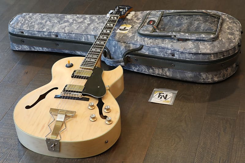 Epiphone ES-175 Natural Archtop Hollowbody Electric Guitar + | Reverb