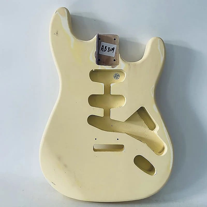 Cream Basswood Stratocaster Strat Style Guitar Body | Reverb