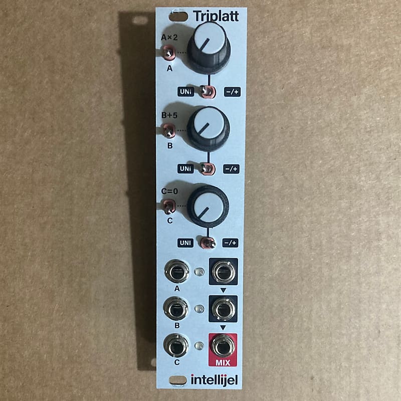 Intellijel Triplatt 3 channel mixer, attenuator & CV source | Reverb